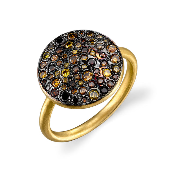 18K Yellow Gold Autumn Diamond Ring – Rhonda Faber Green